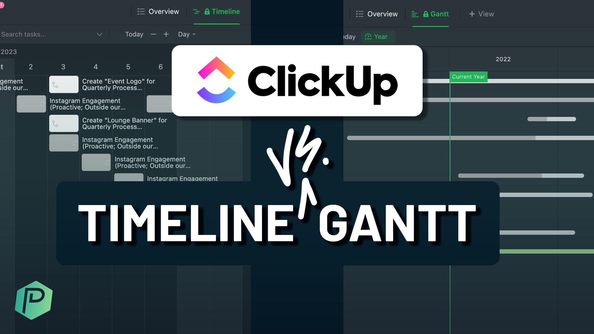 How And When To Use Timeline View Vs Gantt View Clickup Tutorial Processdriven 2255
